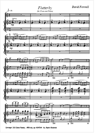 Fennell, D - Flutterby For Flute & Piano (Bound Copy) – Syrinx Music